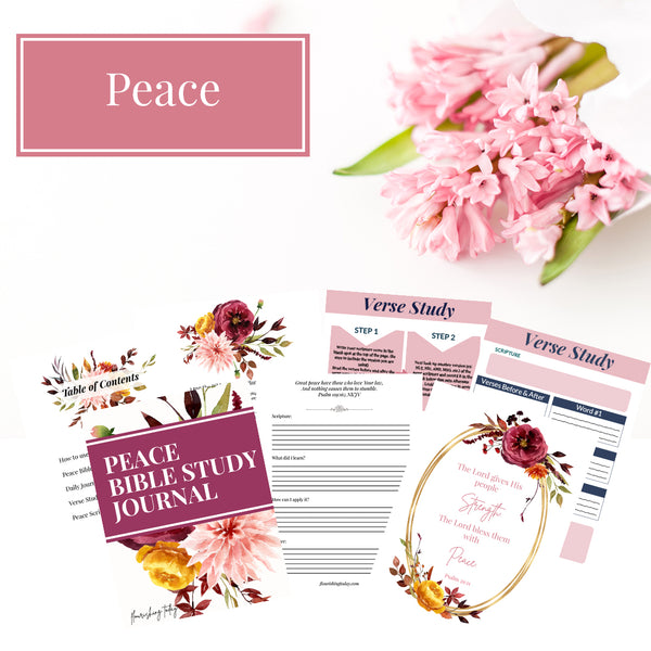 Peace Bible Study Journal – Flourishing Today Shop
